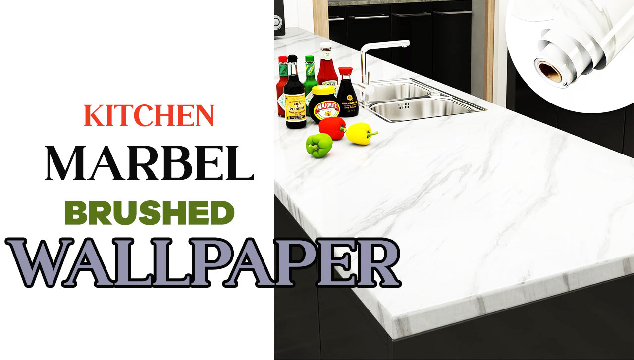 Make Your Kitchen Stand Out with Marble Brushed Wallpaper